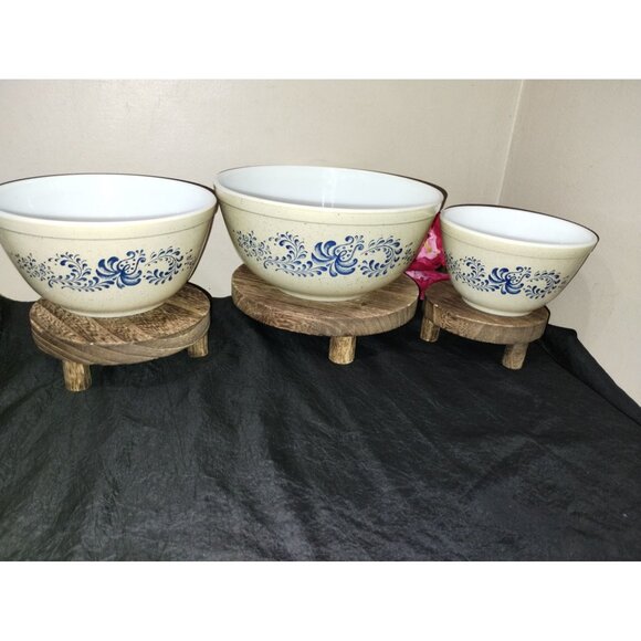 Pyrex | Kitchen | 3 Piece Vintage Pyrex Homestead Mixing Bowl Set ...
